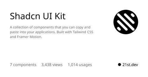 Shadcn Ui Kit 21st Dev The First Vibe Crafting Tool 21st Dev
