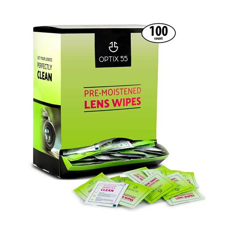 Optix 55 Ox55 Et001 100pk Eyeglass Cleaner Lens Wipes 100 Pre Moistened