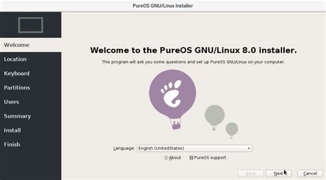 Pure Os Linux установка Posetke