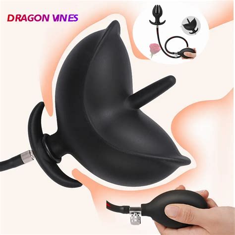 full inflatable anal expansion plug separable expandable butt plug anus