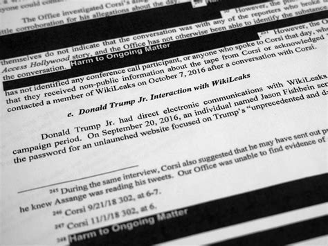 Mueller Report Redaction Outside The Beltway