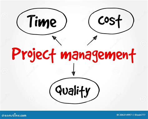 Project Management Time Cost Quality Stock Illustration Illustration Of Design Infographic