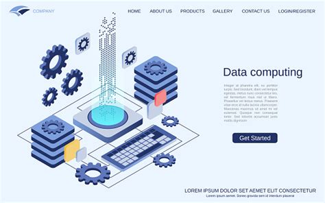 Data Computing Vector Concept Stock Illustration Download Image Now Analyzing Artificial