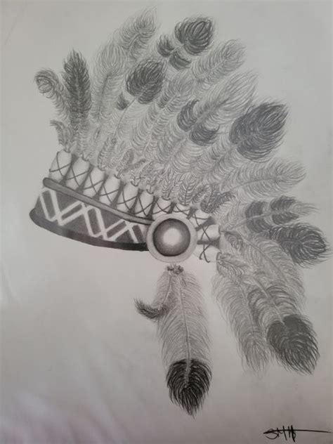 Native American Feather Sketch
