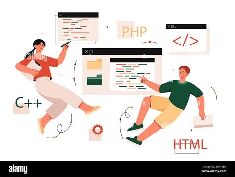 experienced programmer stock vector images alamy