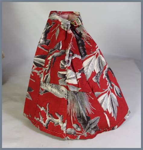 Antique French Fashion Doll Skirt With Floral Pattern Ruby Lane