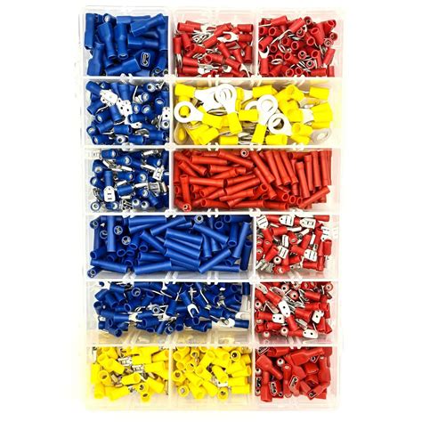 1000 Pieces Wire Crimp Terminal Kit Insulated Crimping Set