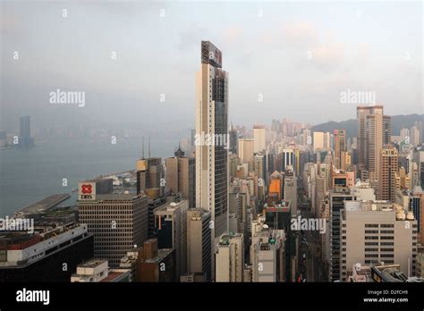 Hong Kong China Hong Kong Skyline And The Wan Chai Hennessy Road