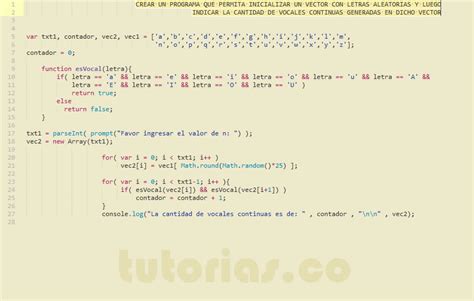 Funciones Javascript Vocales Continuas