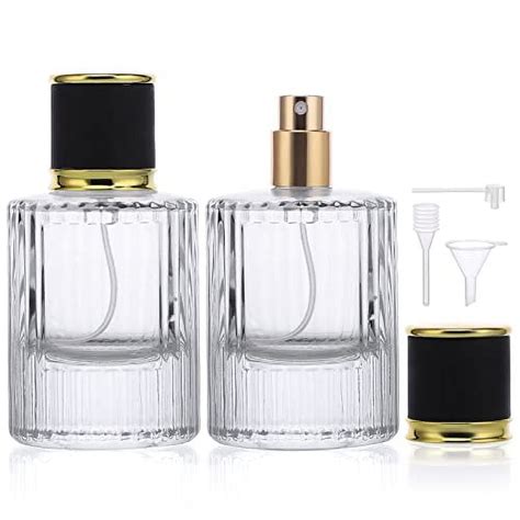 Segbeauty Vintage Perfume Bottles 2 Packs 50ml Glass Cologne Refillable Perfume Bottle Atomizer