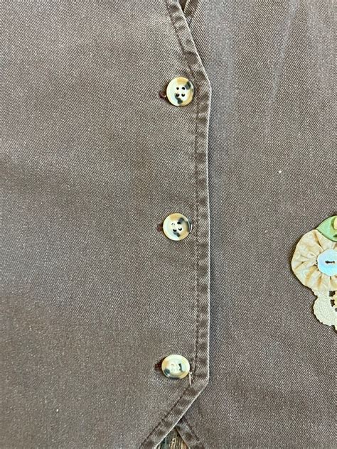 Vintage 90s Lace Vest Labyrinth Vest Cameo And Buttons Vest Etsy