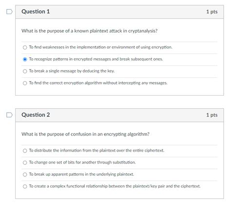 Solved Question 1what Is The Purpose Of A Known Plaintext