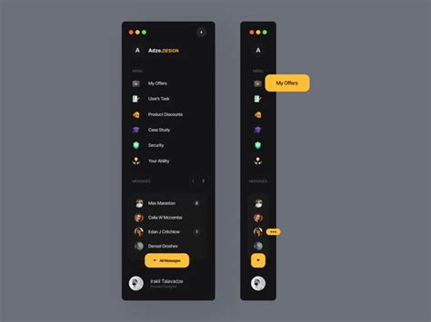 Sidebar Navigation UX UI Dashboard Design Template Sidebar Design Ui Ux