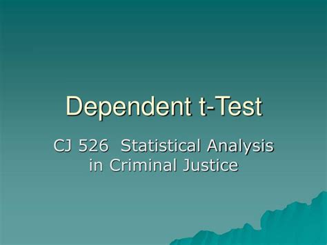 ppt dependent t test powerpoint presentation free download id 1185439
