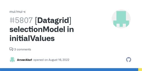 Datagrid Selectionmodel In Initialvalues · Issue 5807 · Muimui X
