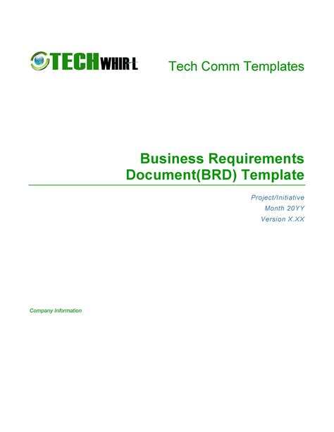 40 Simple Business Requirements Document Templates Template Lab