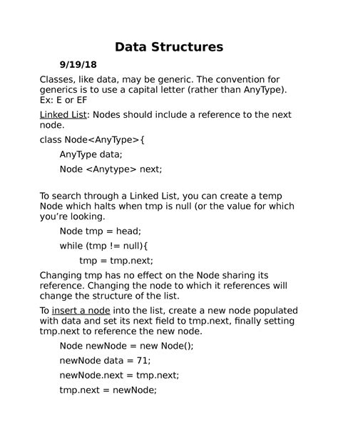 ds notes data structures 9 19 classes like data may be generic
