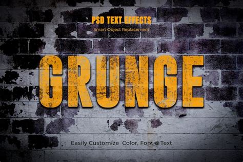 Premium PSD Editable Grungy Text Effect