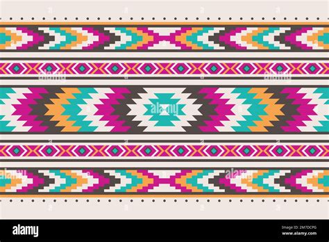 Geometric Ethnic Pattern Seamless Style Ethnic American Aztec Seamless