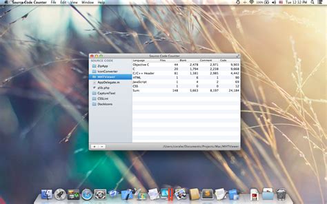 source code counter for mac os x
