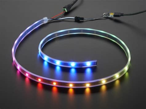 Adafruit NeoPixel LED Strip Starter Pack 30 LED Meter Black Raspberry Pi Arduino