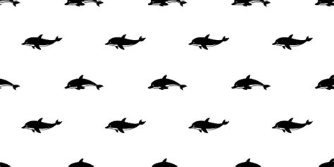 海豚無縫模式向量魚插畫鯨魚鯊魚翅圍巾隔離瓷磚背景重複黑色壁紙向量圖形及更多海豚圖片 海豚 圖示 主題 Istock