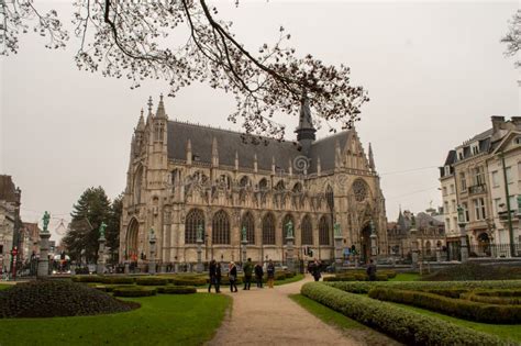Church Of Our Blessed Lady Of The Sablon Editorial Image Image Of