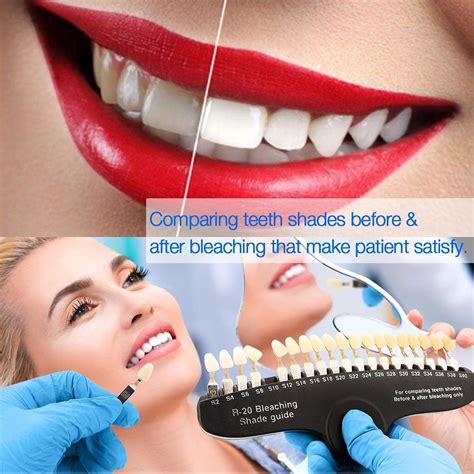 3d Shade Guide Tooth Shade Chart Board 20 Colors Comparator W Mirror