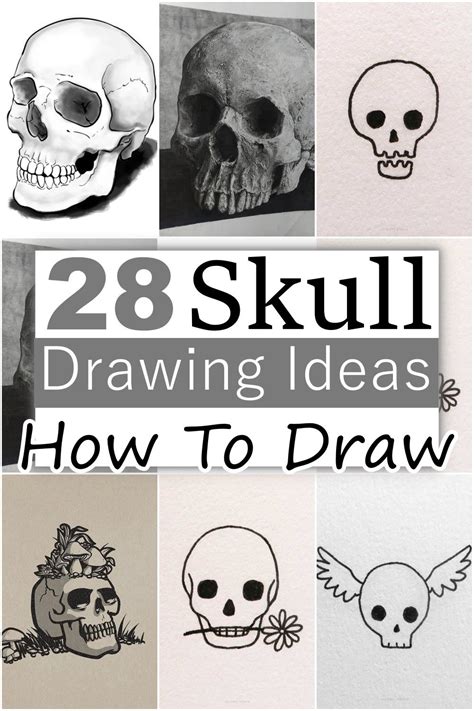 28 Skull Drawing Ideas How To Draw Skull Easy Skull Drawings