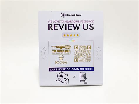 Nfc Qr Code Review Stand Mini Contact Drop