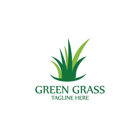 Natural Grass Logo Design Template 21871817 Vector Art At Vecteezy