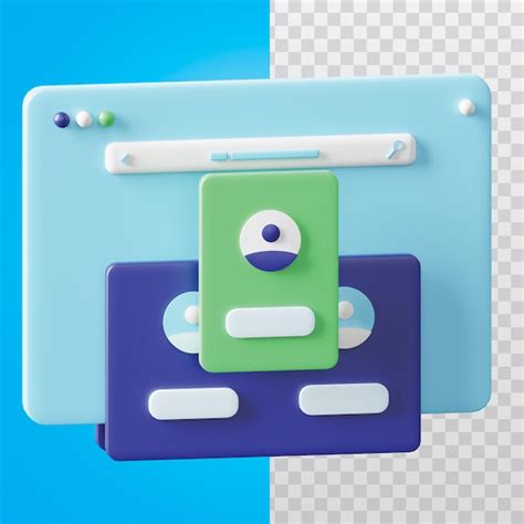 Premium Psd 3d Icon Web Account Illustration