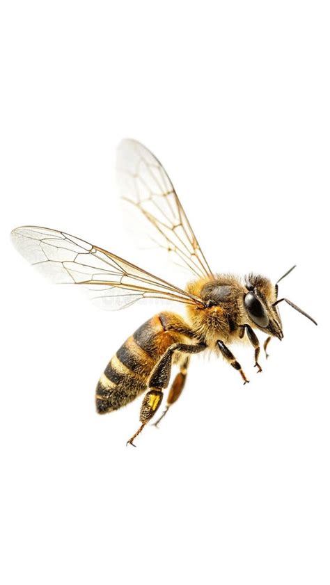 Vector Art Of Bee Pollinator In Mid Flight Realistic Colors