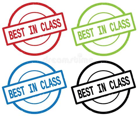 Best In Class Text On Round Simple Stamp Sign Stock Illustration