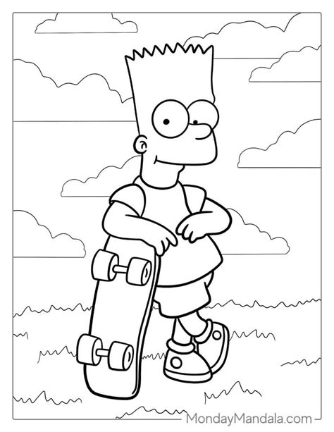 Cool Supreme Bart Simpson Coloring Pages Coloring Pages