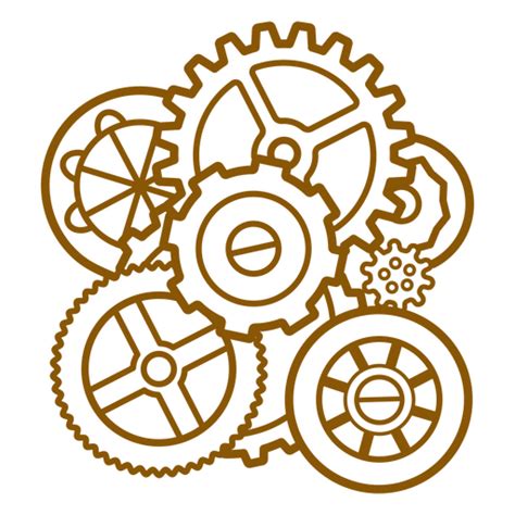 Diseño Png Y Svg De Icono De Trazo De Engranajes Y Engranajes Para