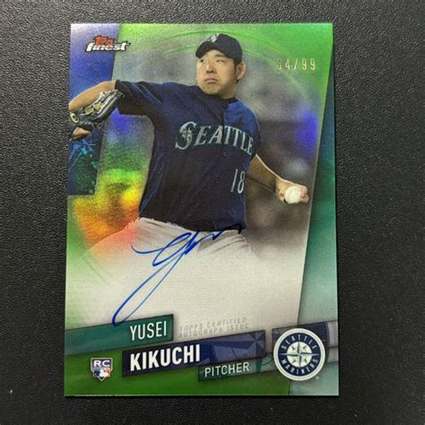 Yahooオークション 99枚限定 菊池雄星 2019 Topps Finest Green ル