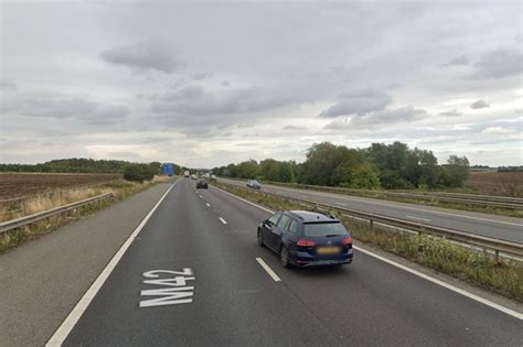 Huge Eight Mile Tailbacks On M42 Near Tamworth After Cars And Van Crash