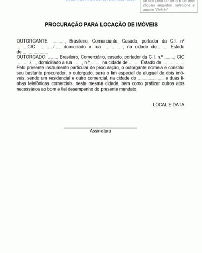 Modelo De Procura O Para Loca O De Im Veis Modelo Simples