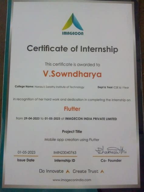 Sowndharya V On Linkedin Hi Everyone This My First Internship