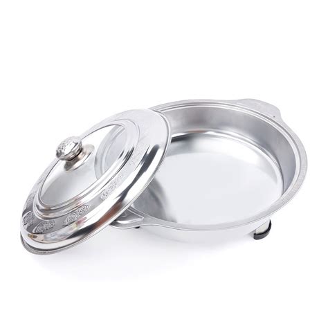 Jual Is Fast Food Bulat Tempat Makan Prasmanan Set Stainless Steel