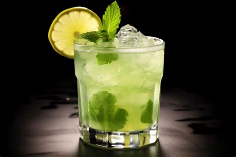 Premium Photo Minty Citrus Bliss Refreshing And Flavorful Cocktail