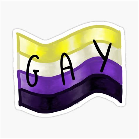 Non Binary Pride Sticker Sticker For Sale By RoxyDoodles Redbubble