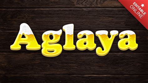 Aglaya Beer Text Effect Generator