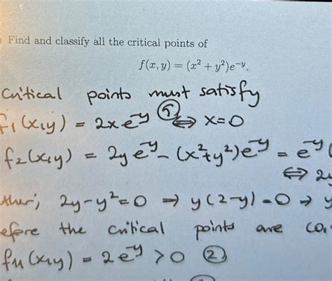 Find and classify all the critical points | Chegg.com