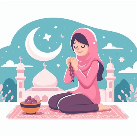 Premium Vector A People In Ramadan Daily Activity