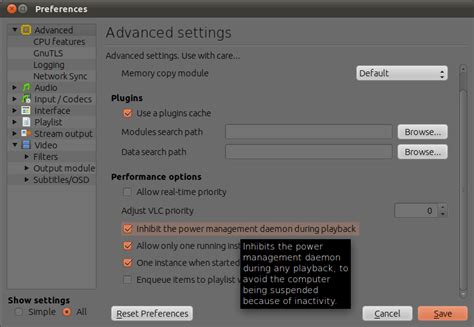 Unity My Screen Doesnt Turn Off When Vlc Is Open Ask Ubuntu