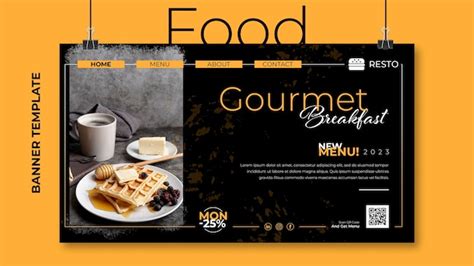 맛있는 음식 방문 페이지 템플릿 무료 Psd 파일