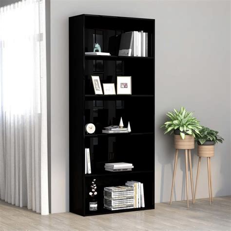 Möbelando Bücherregal Premsendorf Aus Spanplatte In Hochglanz Schwarz