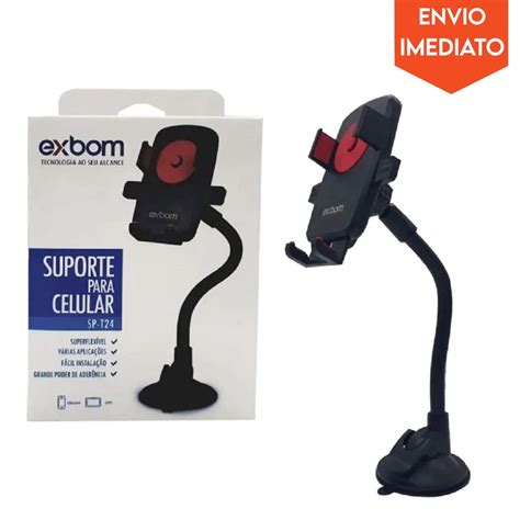 Suporte Veicular Universal Para Celular Exbom Trava Autom Tica E